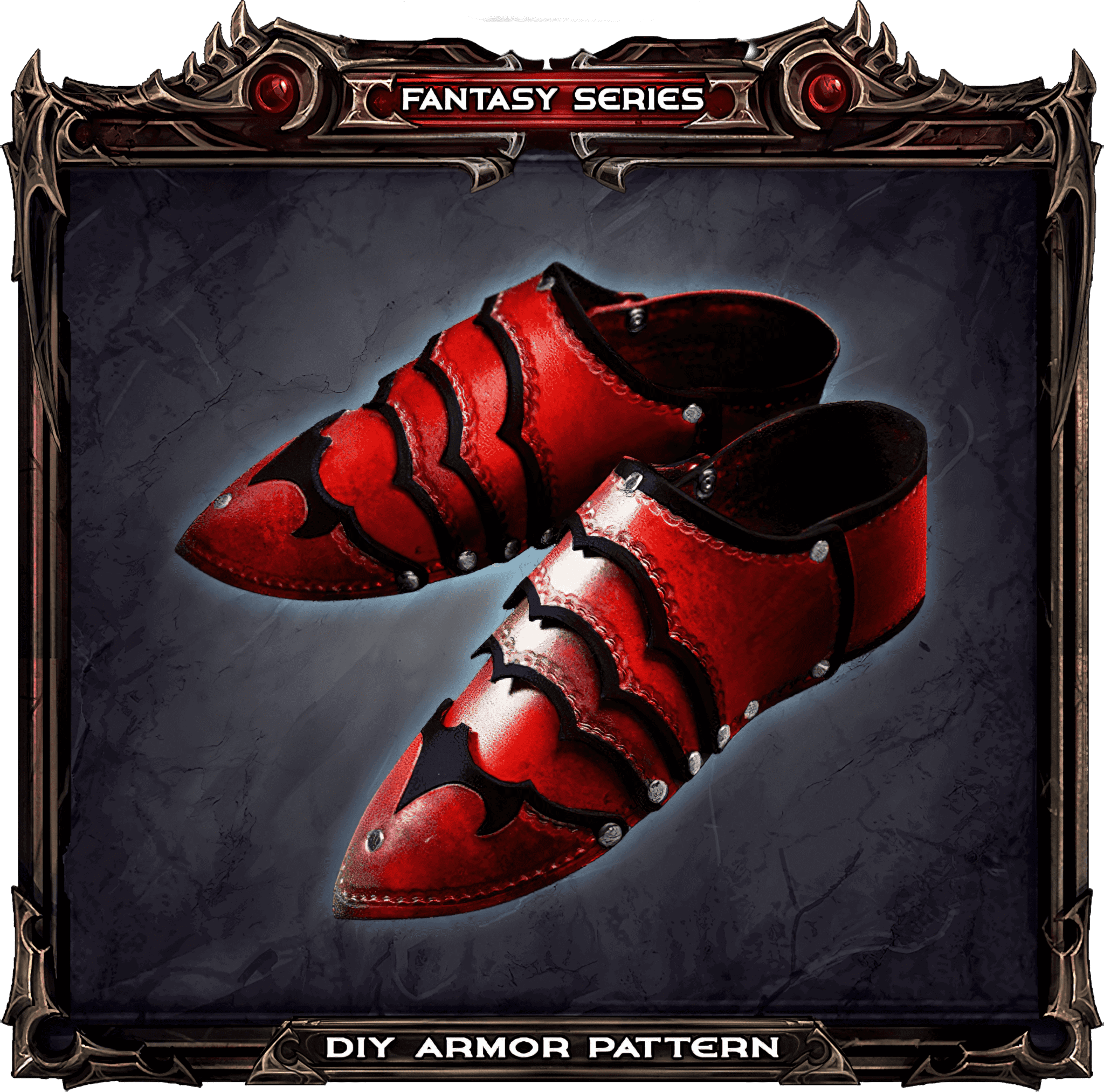 Fantasy Sabatons Pattern | Leather Foot Armor Template